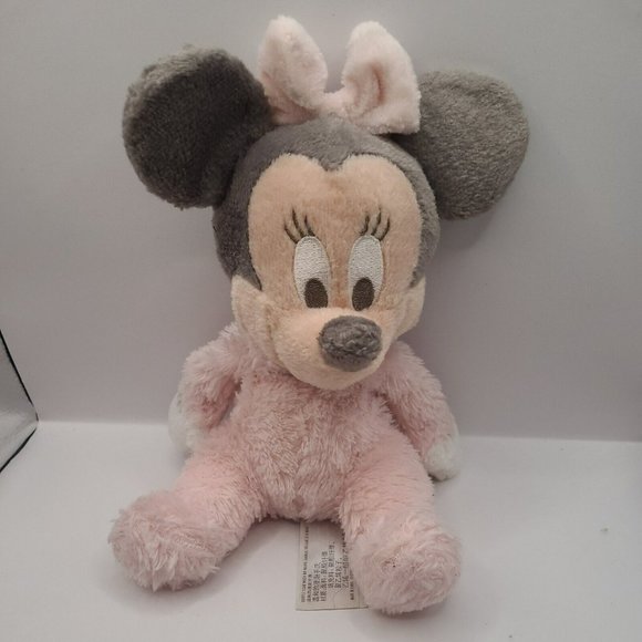 Disney | Toys | Disney Parks Baby Minnie Mouse Plush Rattle Pastel Pink ...